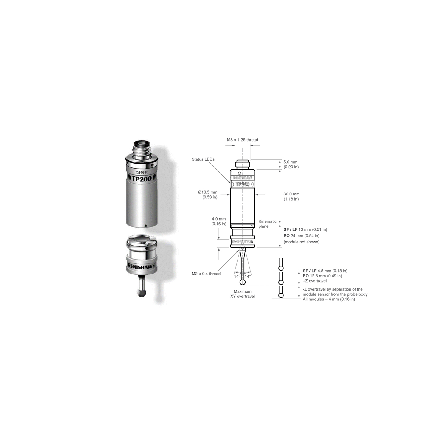 TP200B probe with standard force module | Advanced Measurement ...